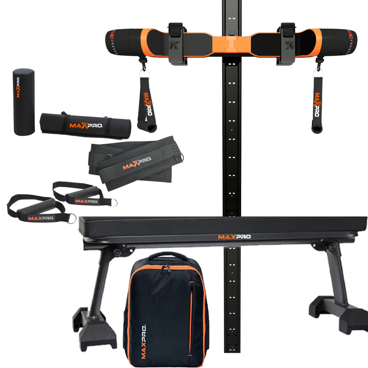 Maxpro | At Home Portable Exercise Machine | Cables, Bench, Weights ...